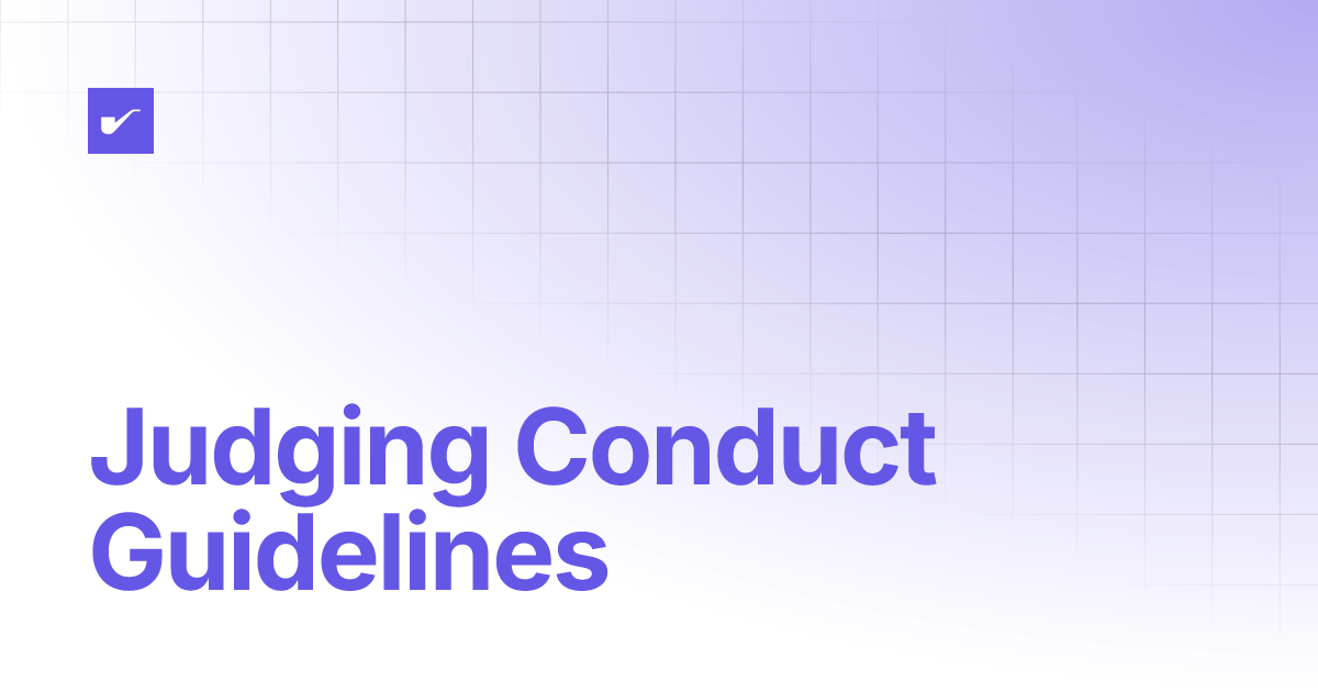 Judging Conduct Guidelines | Sherlock V2